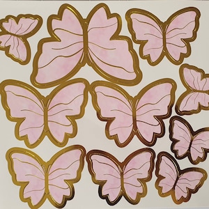 Pink Butterfly 10 Pcs, Butterfly, Wall Decor for Home Decoration DIY ...