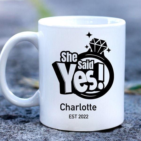 She Said Yes Mug - Etsy