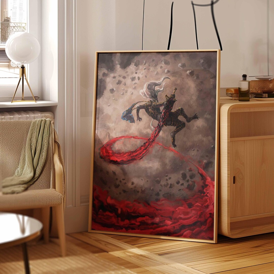 Elden Ring Maliketh Dark Fantasy Warrior Art Poster | Epic Gaming Wall ...