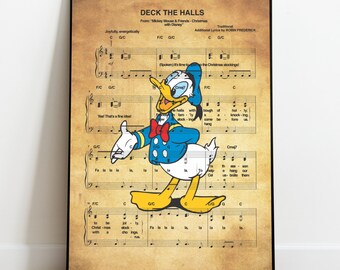 Donald Duck Wall Art - Etsy UK