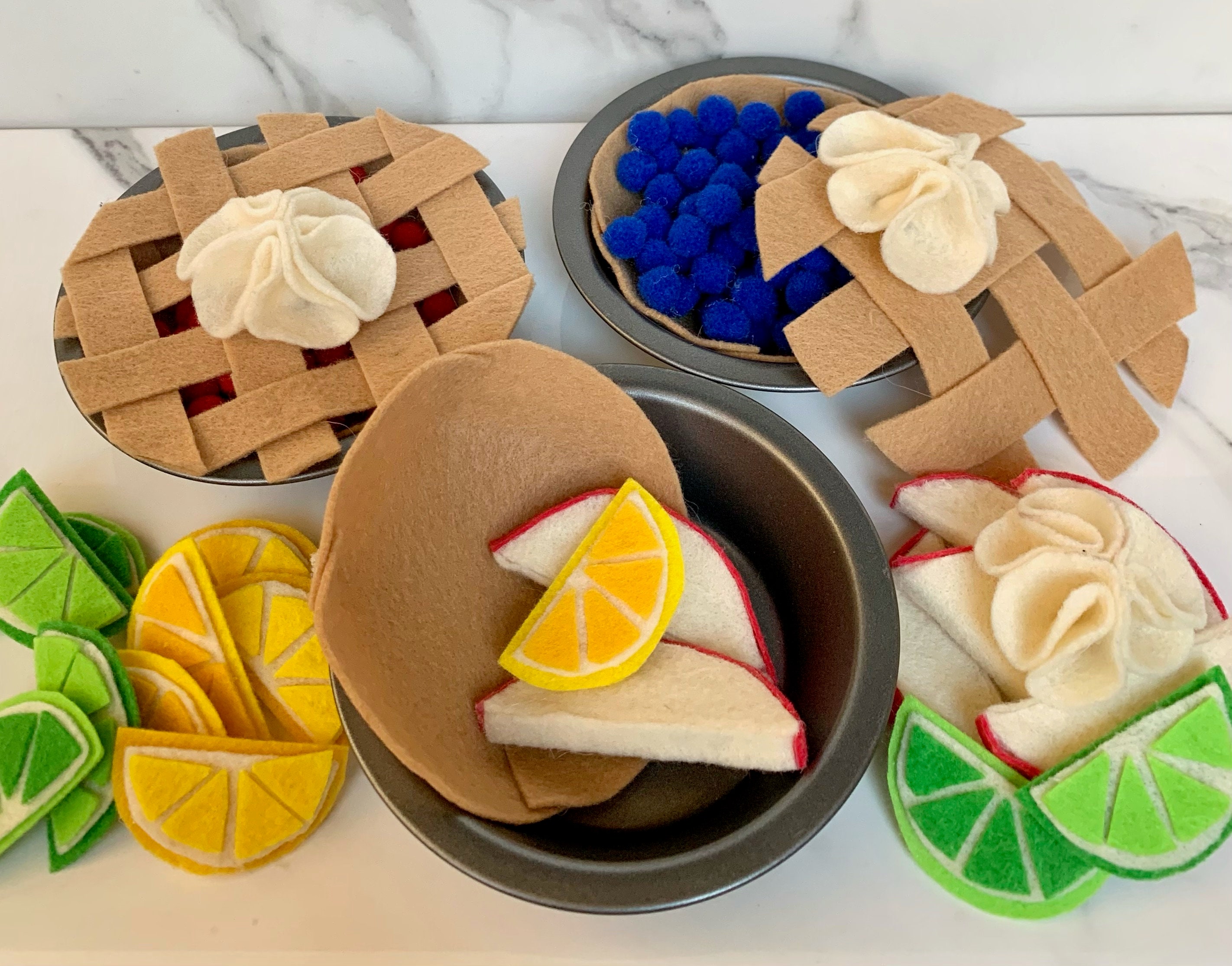 Toy Pie Making Set Felt Foods - Etsy