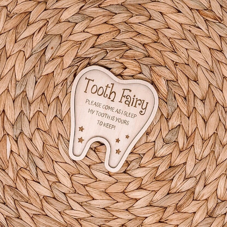 Engraved Tooth Fairy Tray Personalized Wooden Keepsake for Children ...