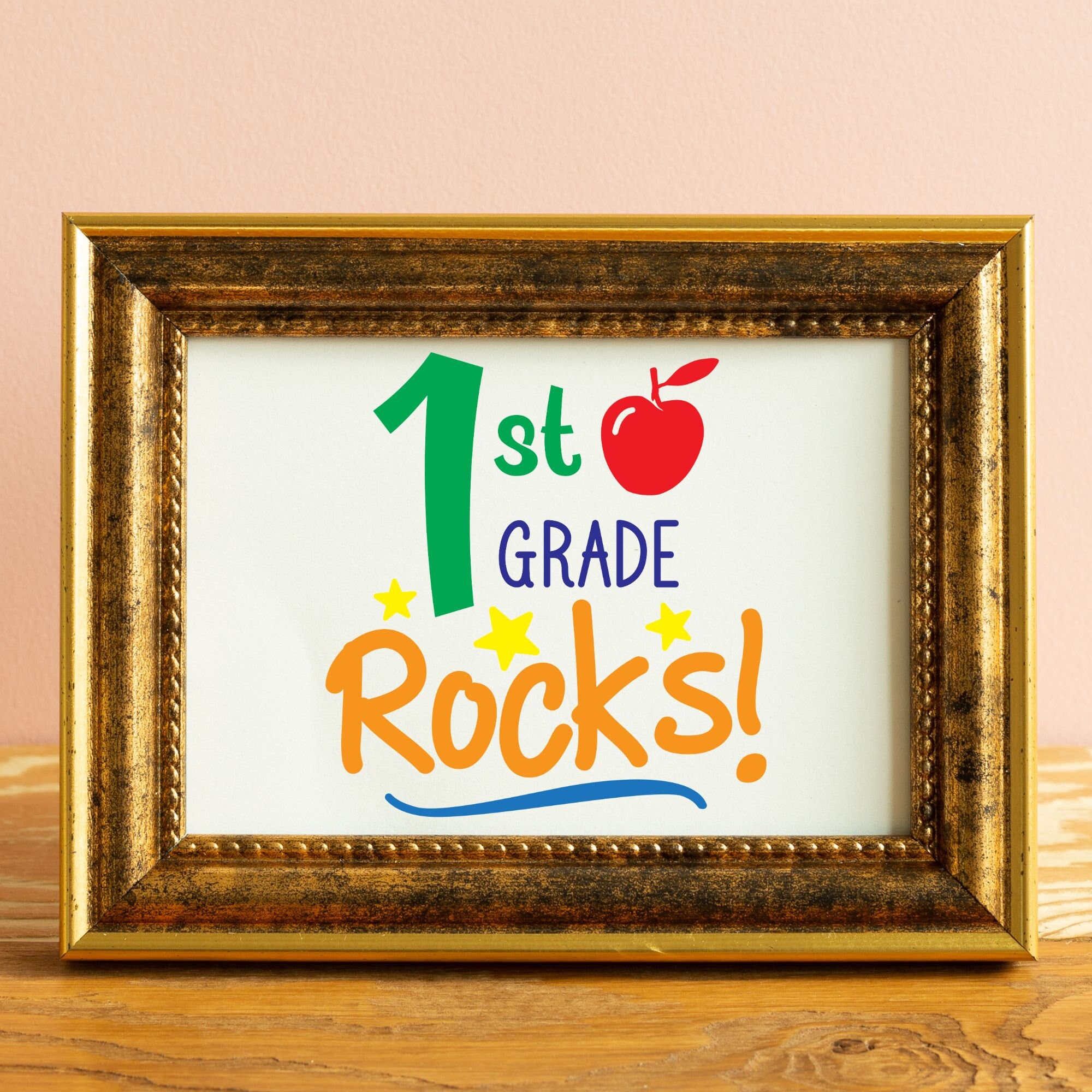 1st Grade Rocks SVG, Back to School SVG, School SVG, Kids Svg, Grade ...