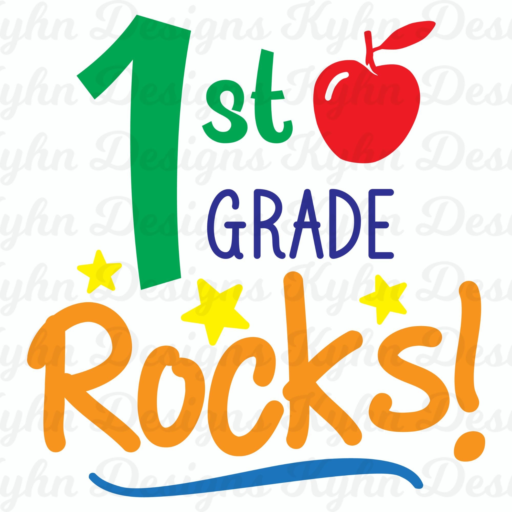 1st Grade Rocks SVG, Back to School SVG, School SVG, Kids Svg, Grade ...