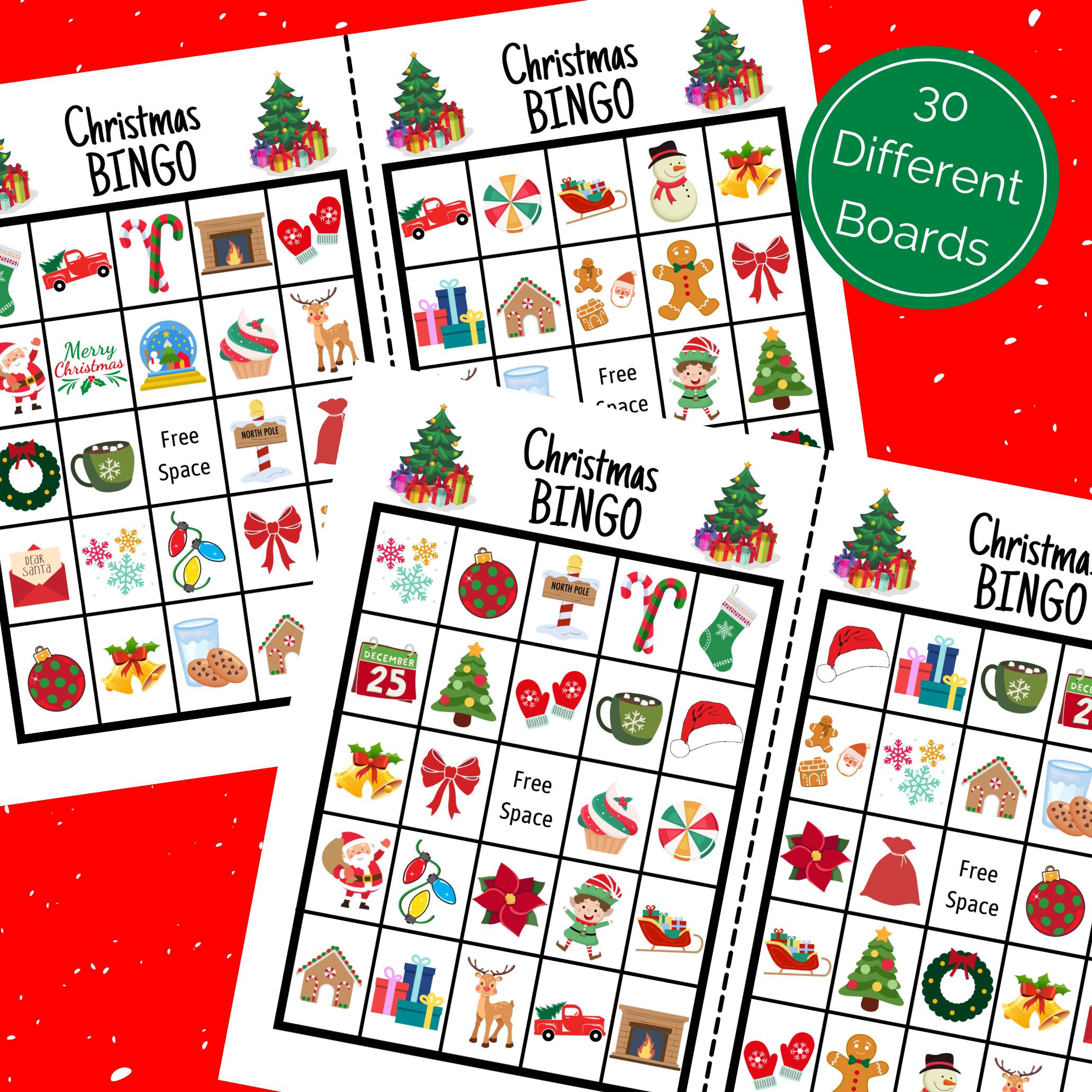 Printable Christmas Bingo, Printable Games for Kids, Classroom Games ...