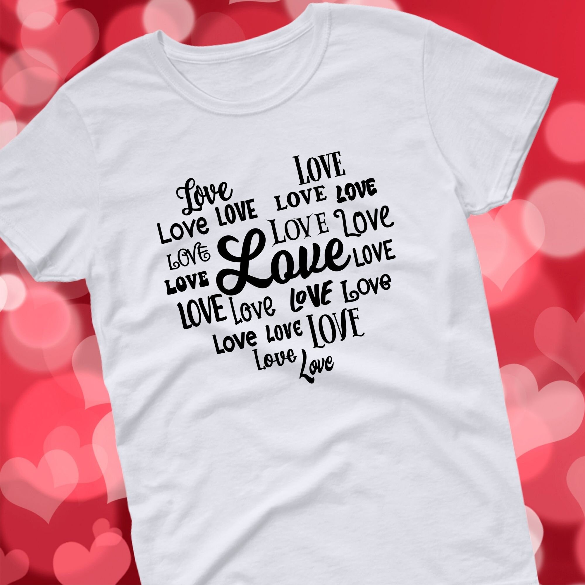Valentine SVG, Love Word Art SVG, Heart SVG, Valentine Decor, Love Wall ...