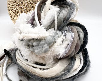 Vintage Library Fiber Pack Yarn Sari Bundle 12 Yards Total 1 Yards of ...