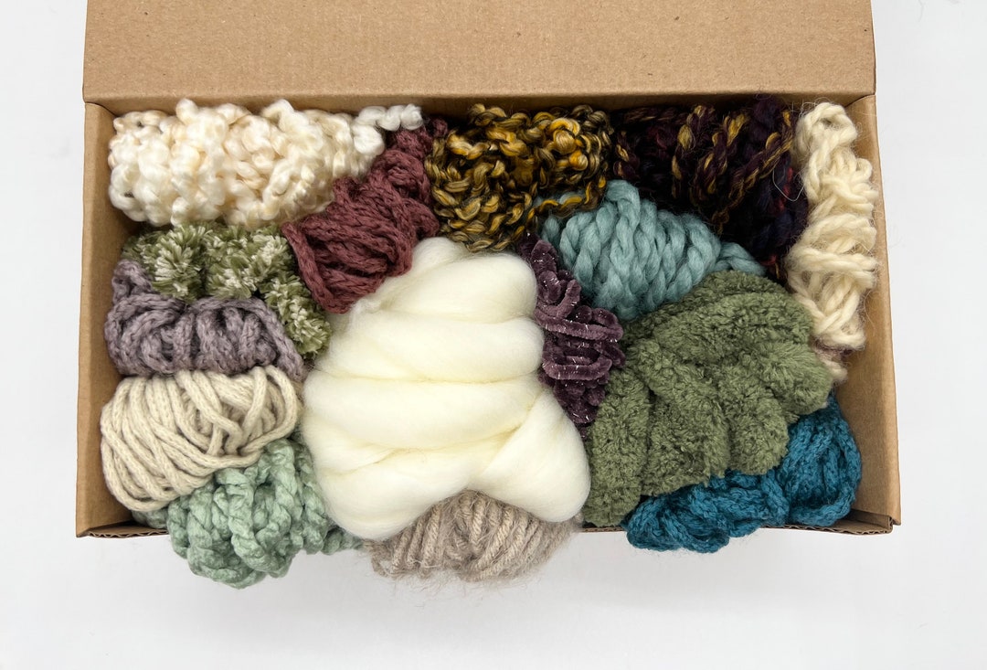 Yarn Destash 70 Yards Box of Curated Fiber Collection Bundle, DIY ...