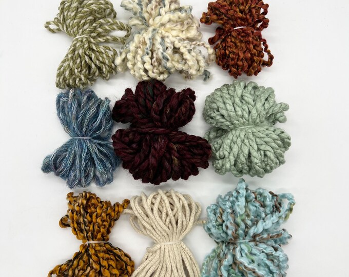 Yarn Bundle Collection Fiber 3-4 Yard Mini Bundle Samples, Weaving ...