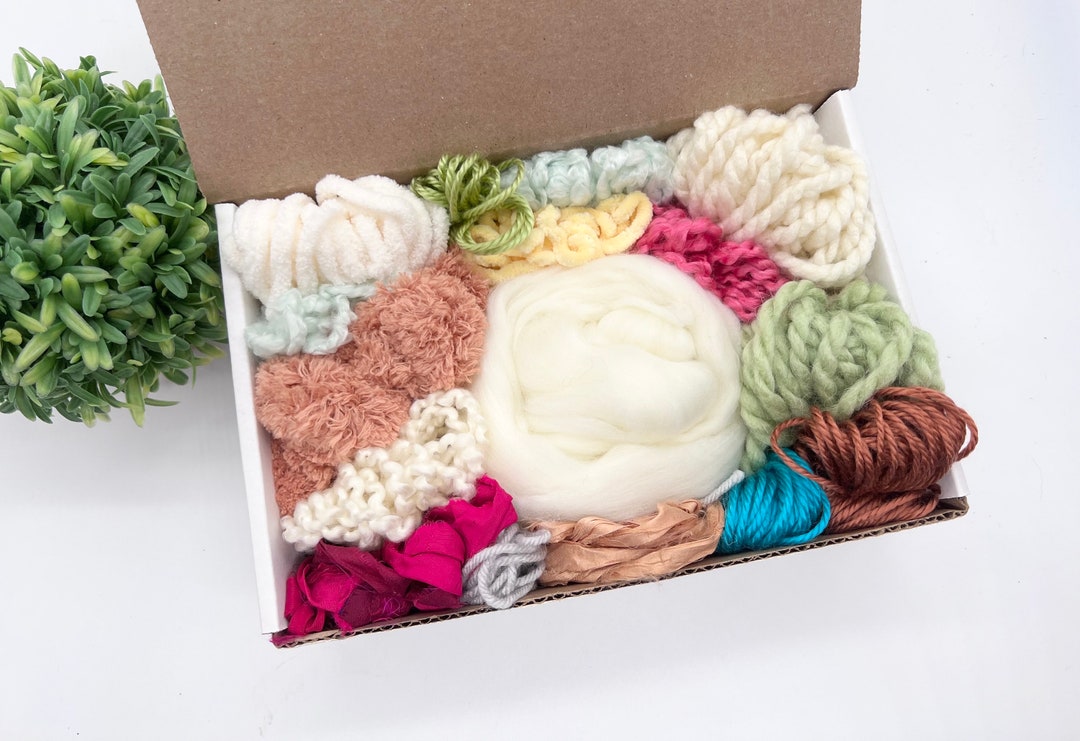 Yarn for Weaving, Yarn Destash, Colorful Curated Fiber Box DIY, Macrame ...