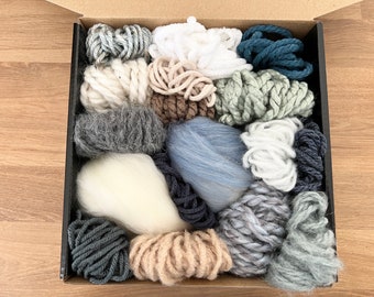 Fiber for Weaving Curated Fiber Box Macrame Yarn Texture Crafting Over ...