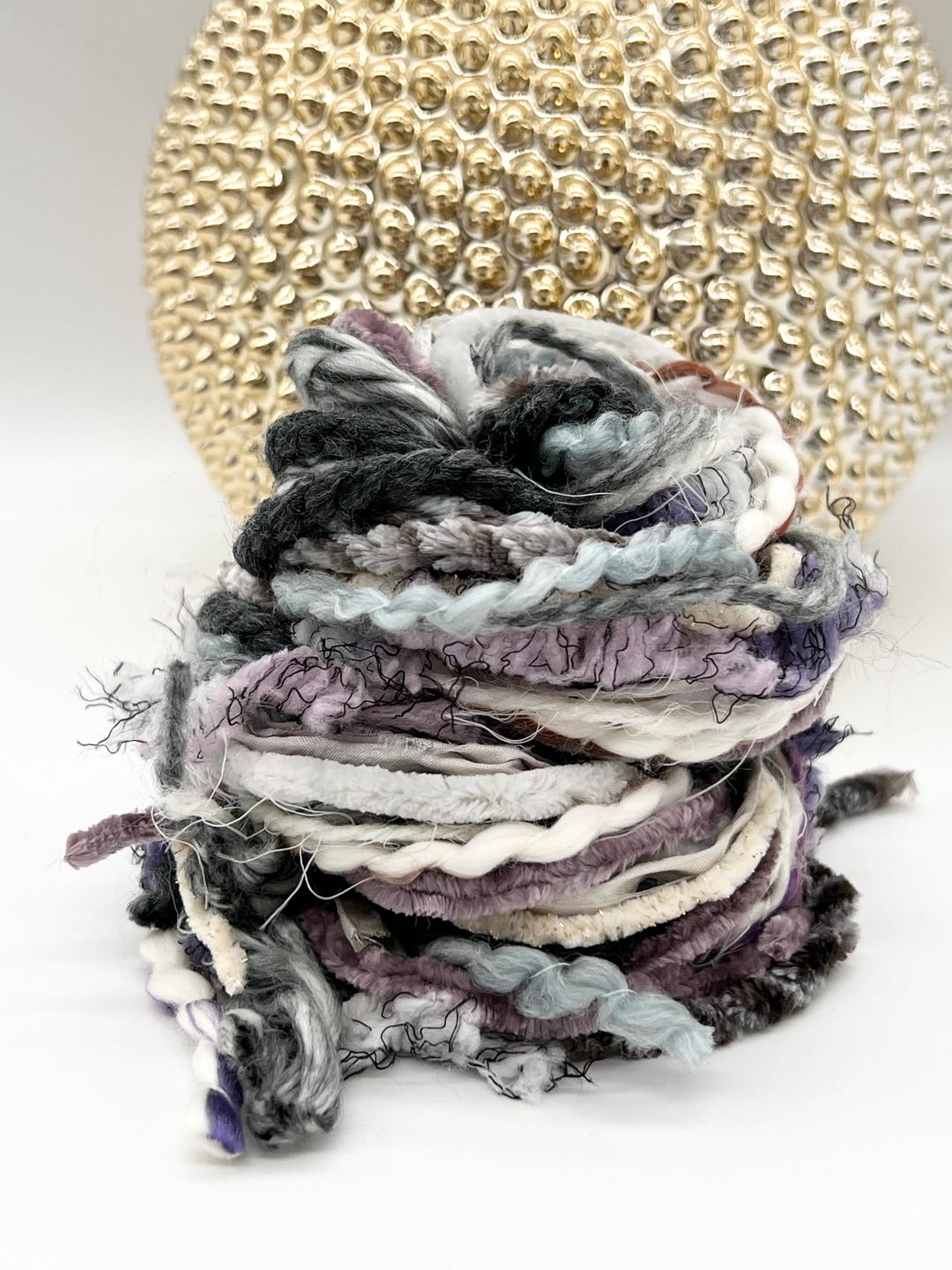 Oyster Shell Fiber Bundle 12 Yards Total 1 Yard of Each Mixed Fiber ...