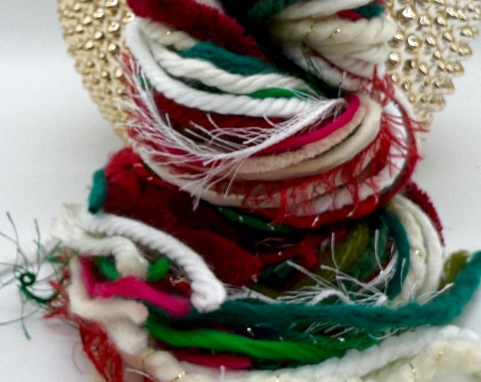 CHRISTMAS SPIRIT Yarn Sample Bundle: 20 Unique Fiber Yarns,x 1 Yard ...