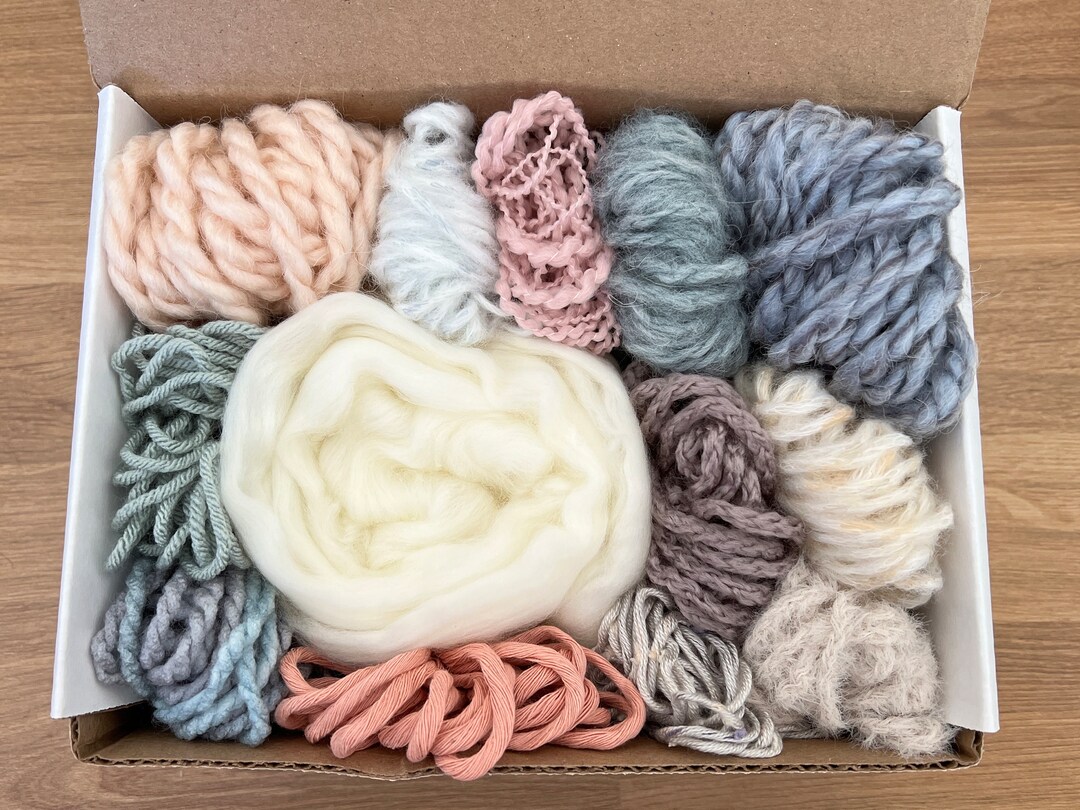 55 Yards of Yarn Fiber, Curated Yarn Bundle, DIY, Macrame , Pastel ...