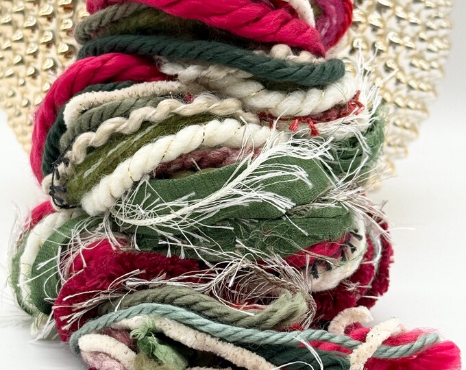 CHRISTMAS PAST Yarn Sample Bundle: 21 Unique Fiber Yarns,x 1 Yard Each ...
