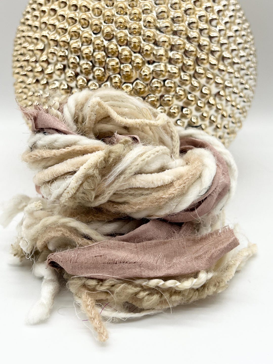 Toasted Coconut Fiber Pack Yarn Bundle 12 Yards Total (1 Yards of Each ...