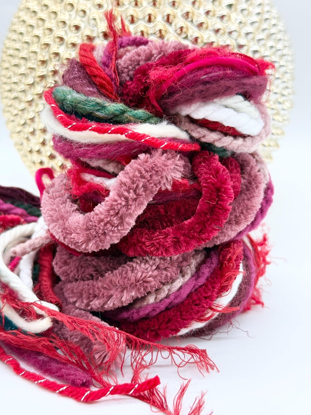 CRANBERRY Yarn Sample Bundle: 20 Unique Fiber Yarns,x 1 Yard Each ...