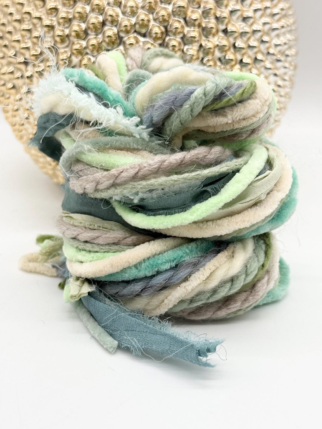 WAVES Fiber Yarn Bundle 12 Yards Total (1 Yards of Each) Junk Journal ...