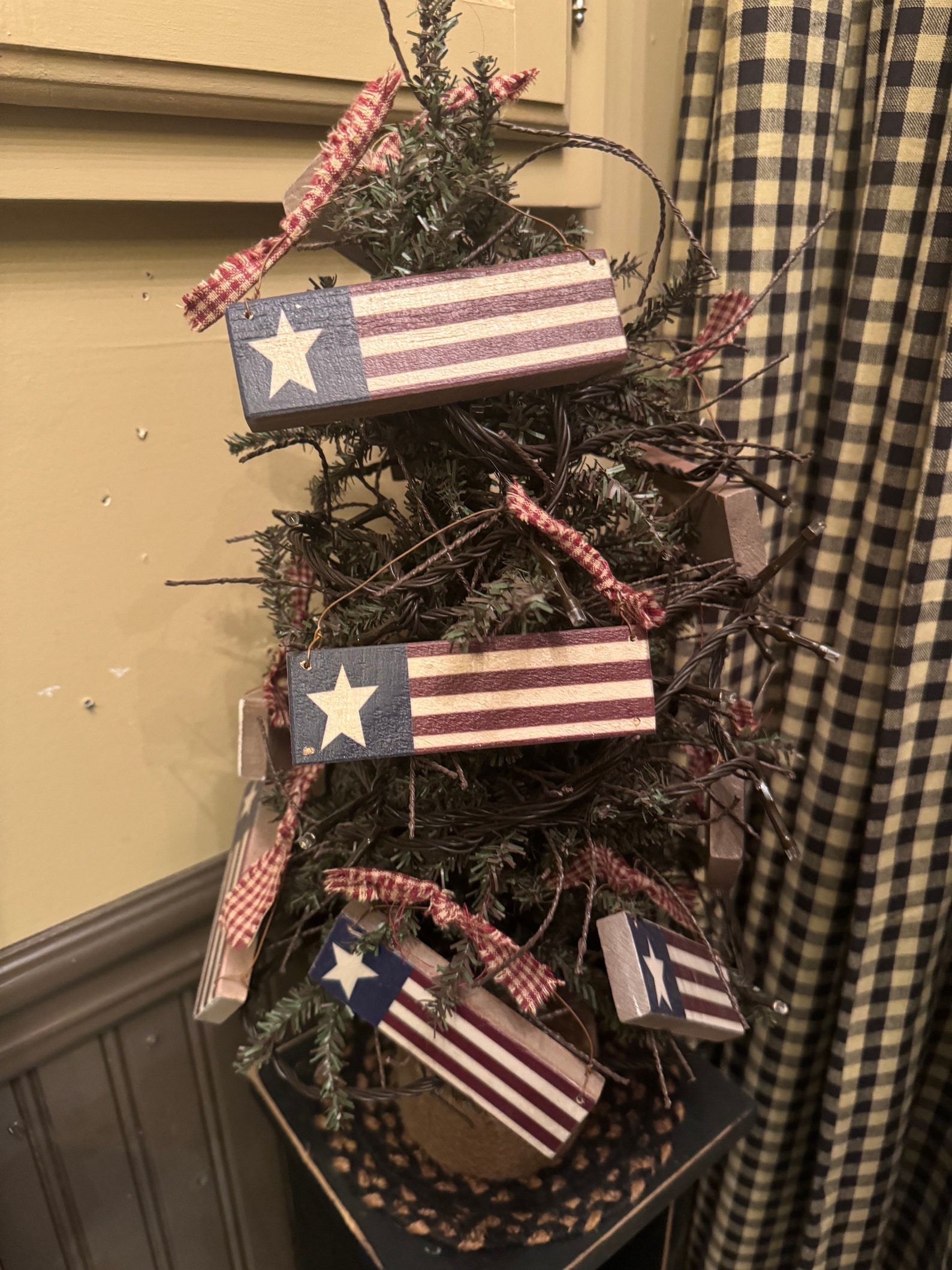 Primitive Flag Ornament| Primitive Flag Bowl Filler| Primitive ...