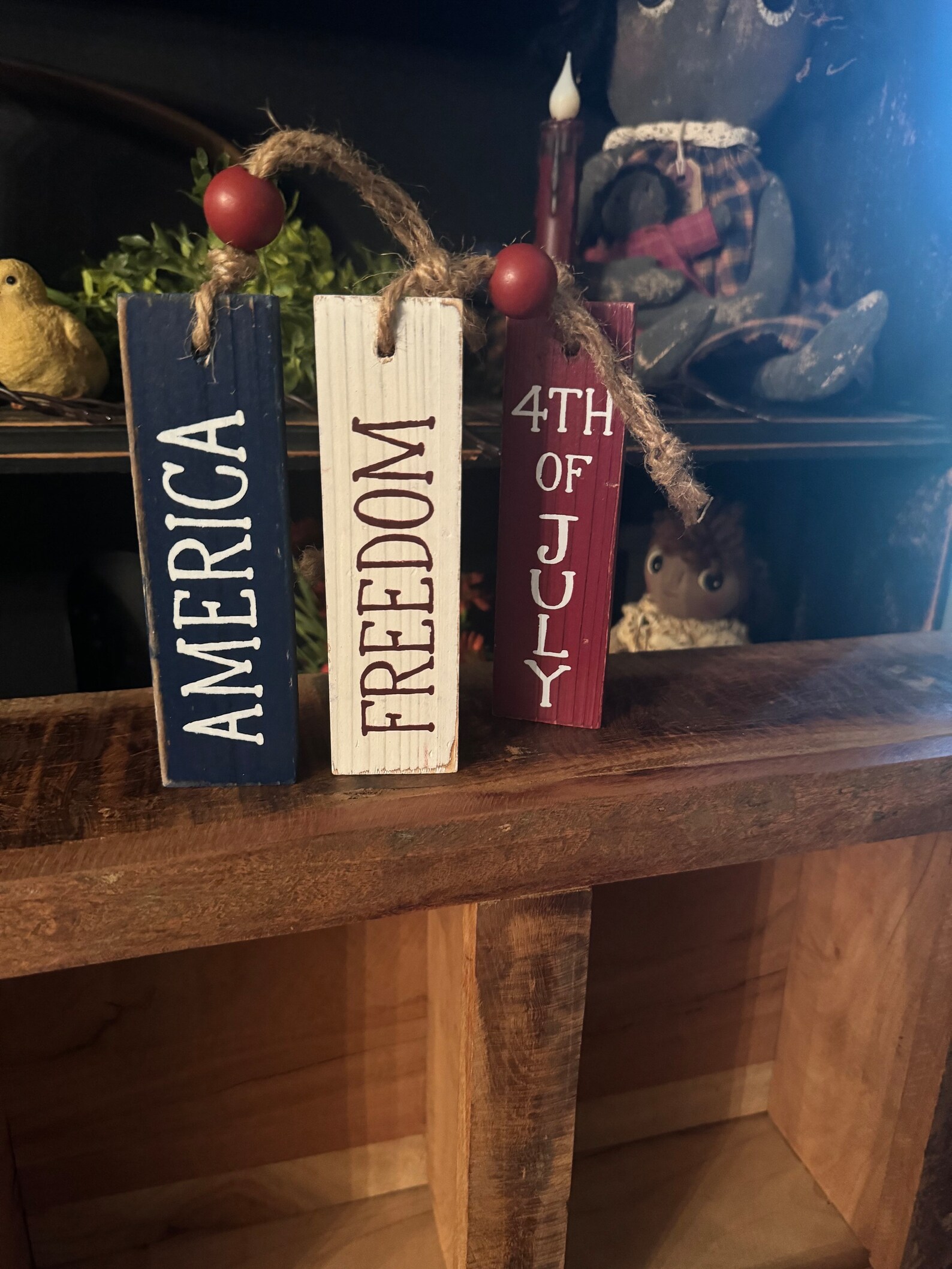 Primitive Patriotic Block Signs. Come in a Set of 3 - Etsy