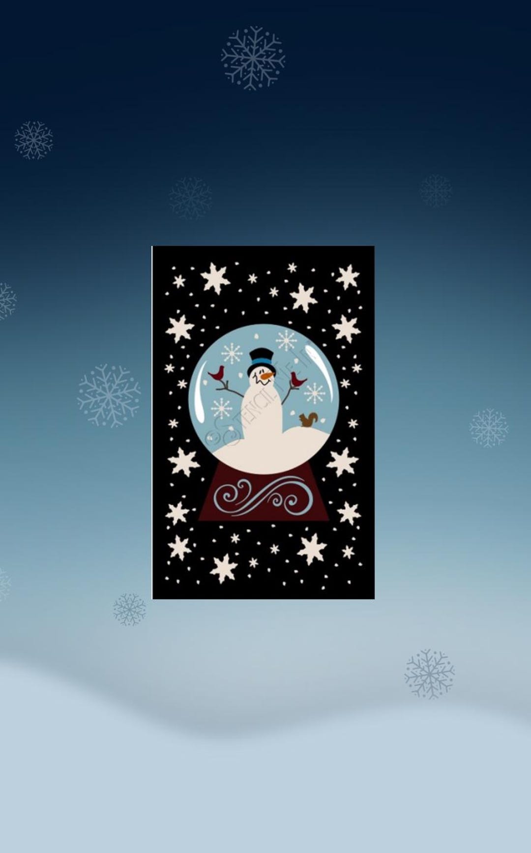 Primitive Winter Snow Globe Sign, Primitive Winter Sign, Saltbox House ...