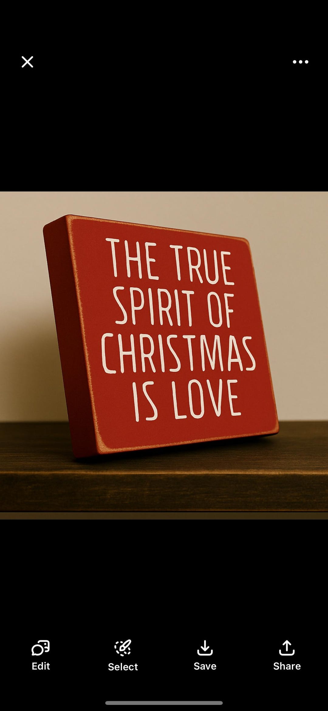The True Spirit of Christmas is Love Sign, Red Farmhouse Shelf Sitter ...