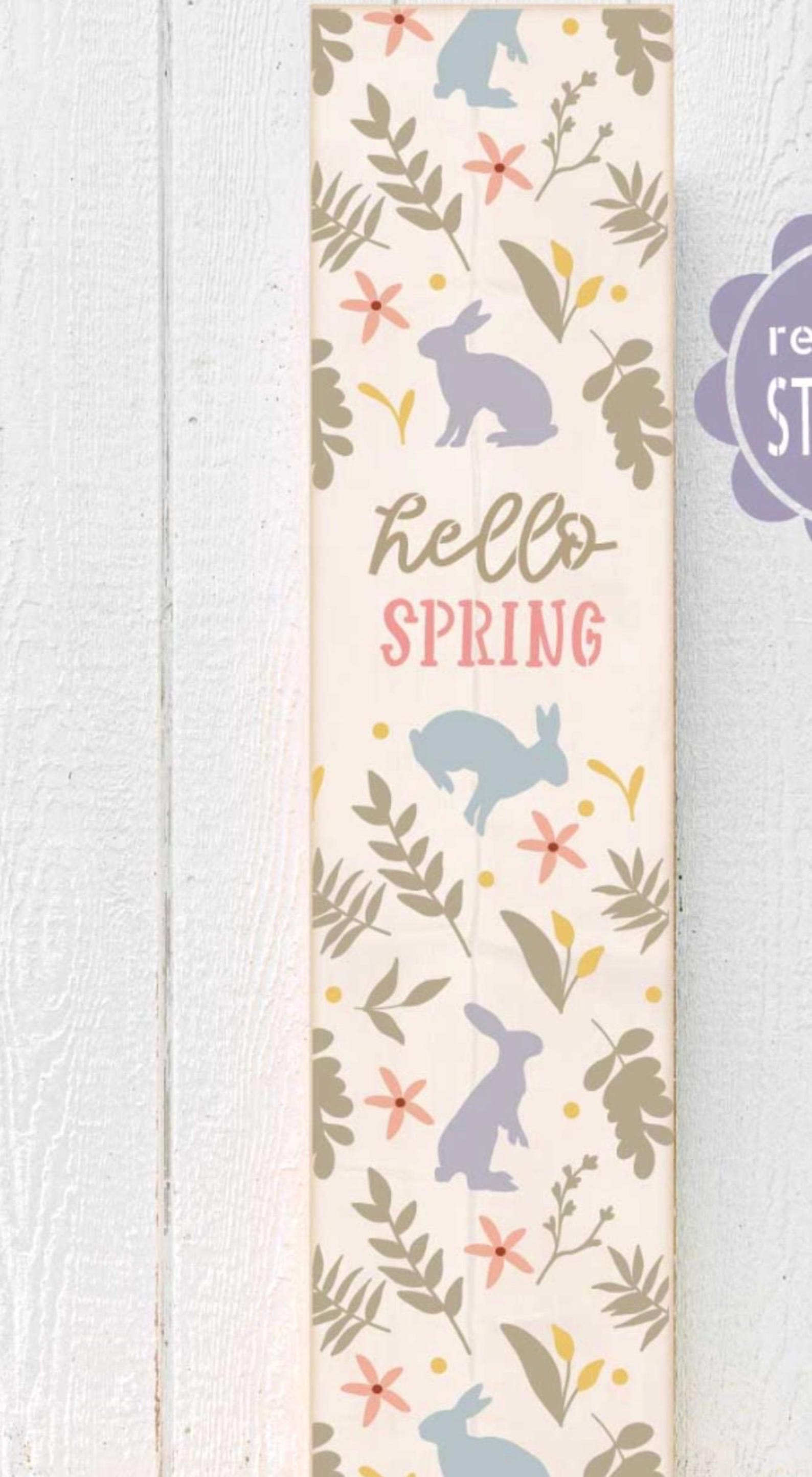 Primitive Spring Porch Leaner, Seasonal Porch Leaner, Bunny Porch ...