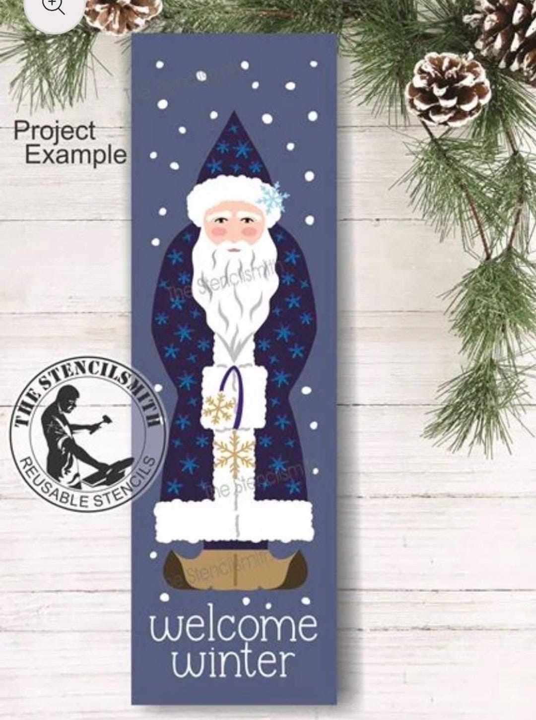 Primitive Welcome Winter Belsnick Sign, Winter Decor, Primitive Decor ...