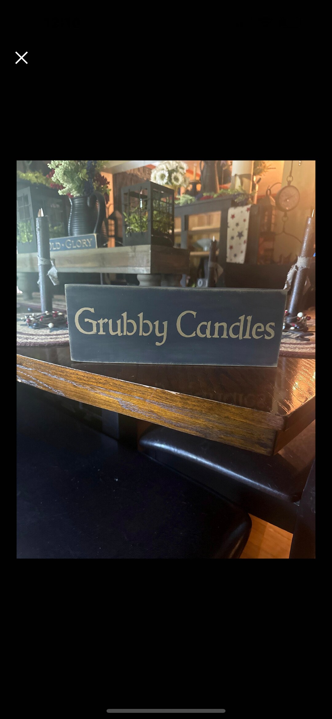 Grubby Candle Primitive Sign, Primitive Decor, Primitive Word Sign ...