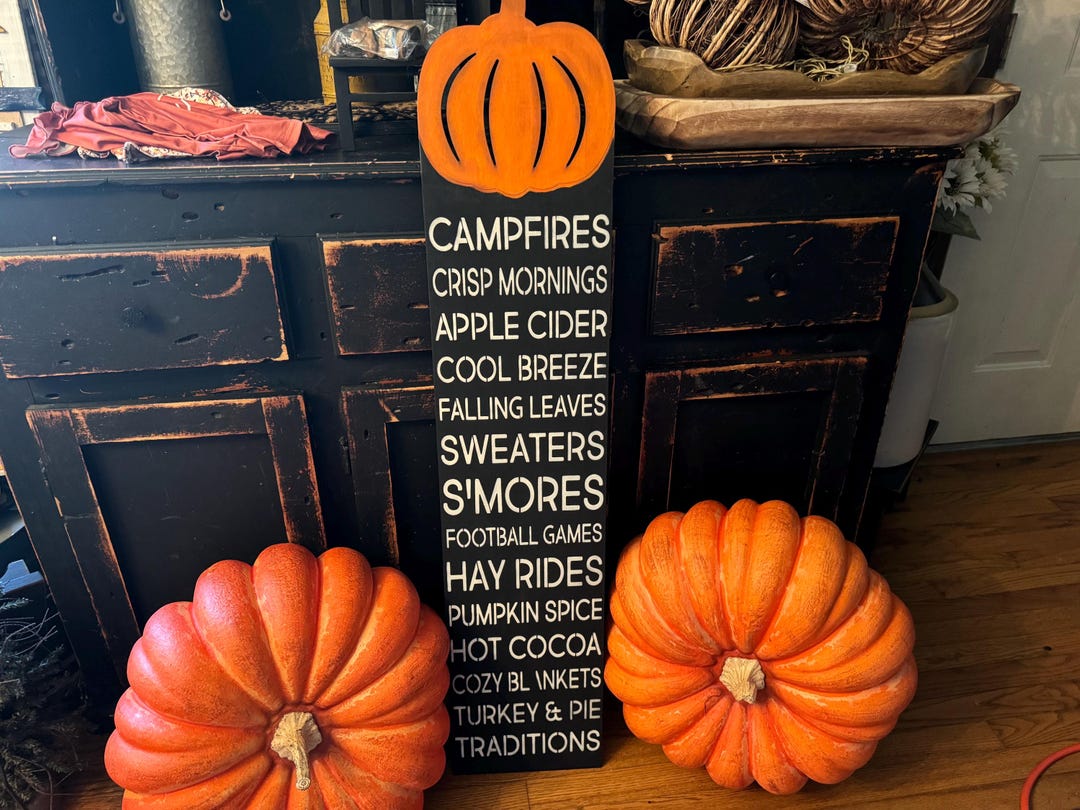 Primitive Fall Porch Sign, Fall Porch Board, Autumn Porch Sign, Fall ...