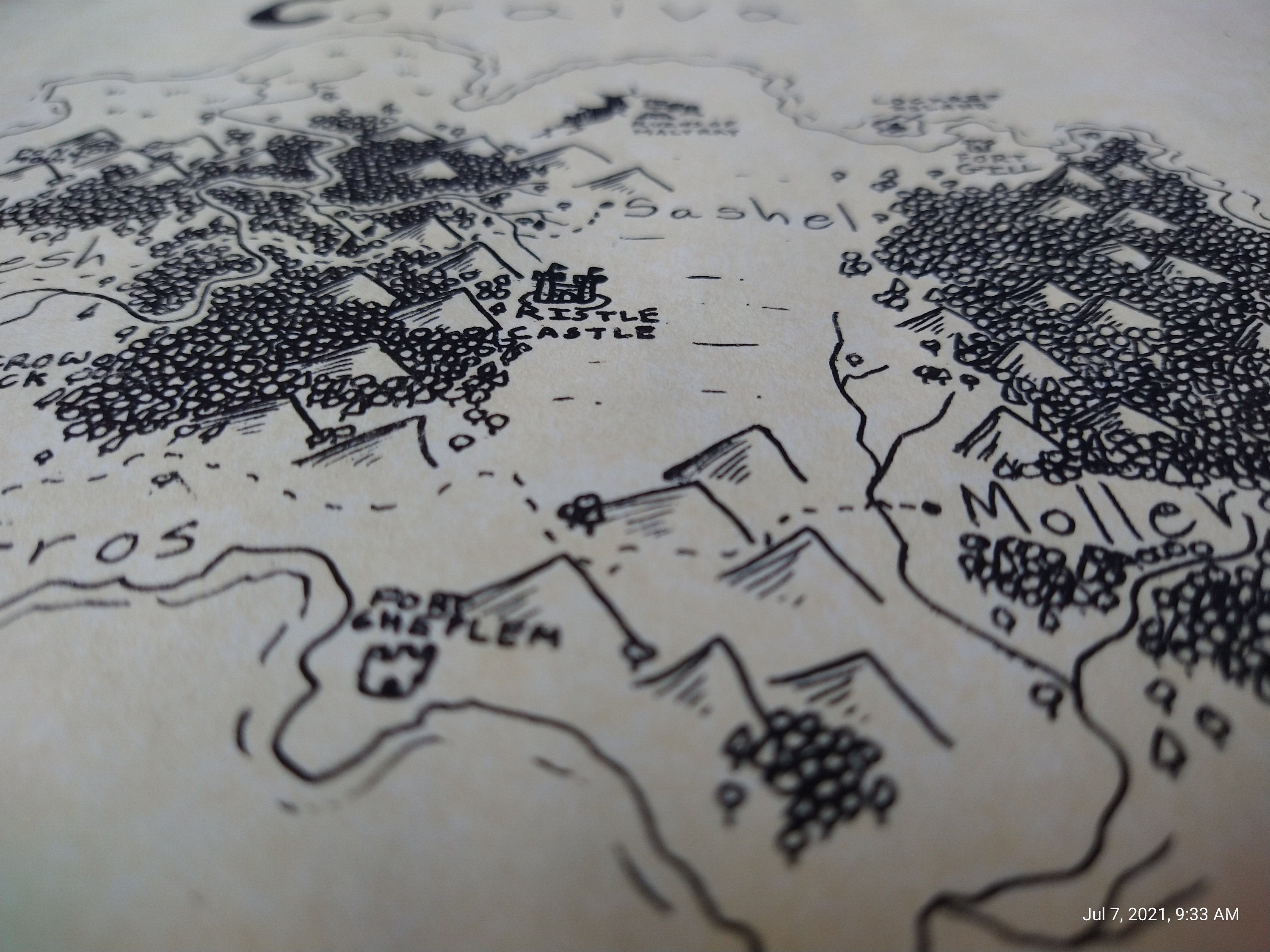 Fantasy Land Map Hand Drawn Map of Coravia Wall Decor or - Etsy Australia