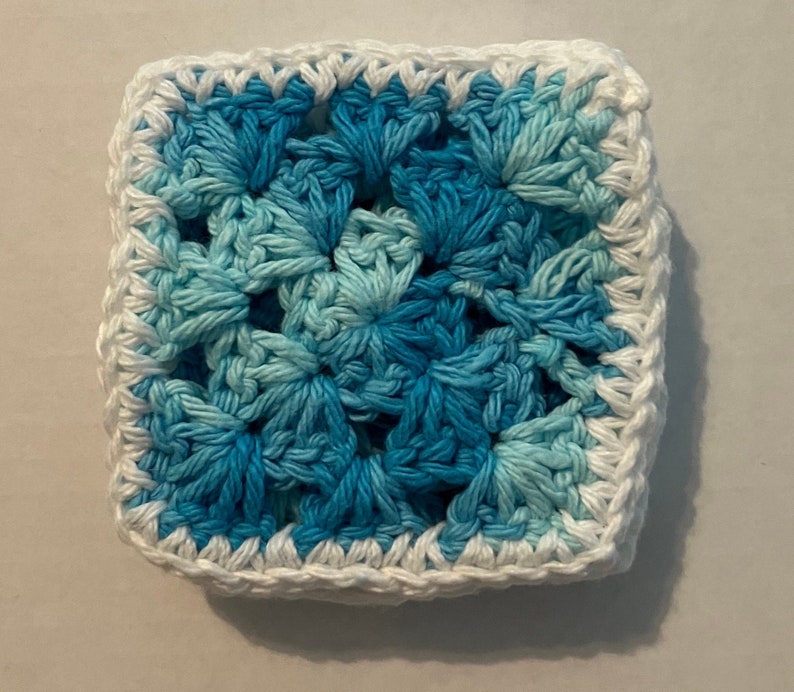 Blueberry Burst Granny Square Coasters Set of 4. Handmade From 100% ...