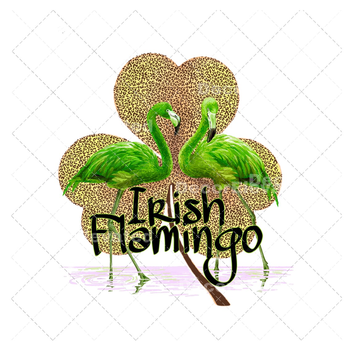 Irish Flamingo Flamingo Clipart Printable Png File - Etsy