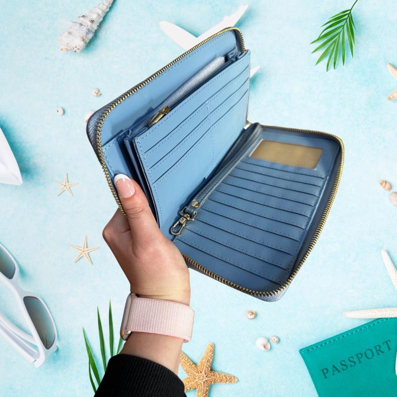 Custom Hand Painted Travel Wallet With Laguna Beach Tower - Etsy