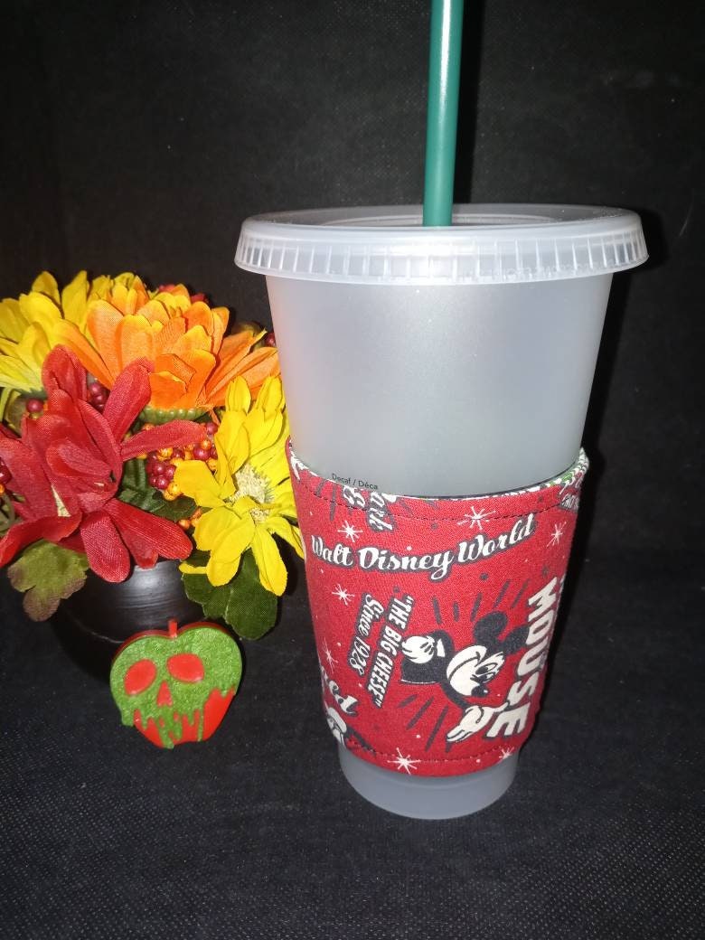 Mickey Mouse Coffee Cozy Starbucks Coffee Cozy Chip & Dale - Etsy