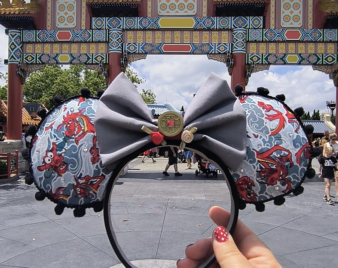 Mushu Mickey Ears, Mulan Mickey Ears, Magic Kingdom Mickey Ears, Epcot ...