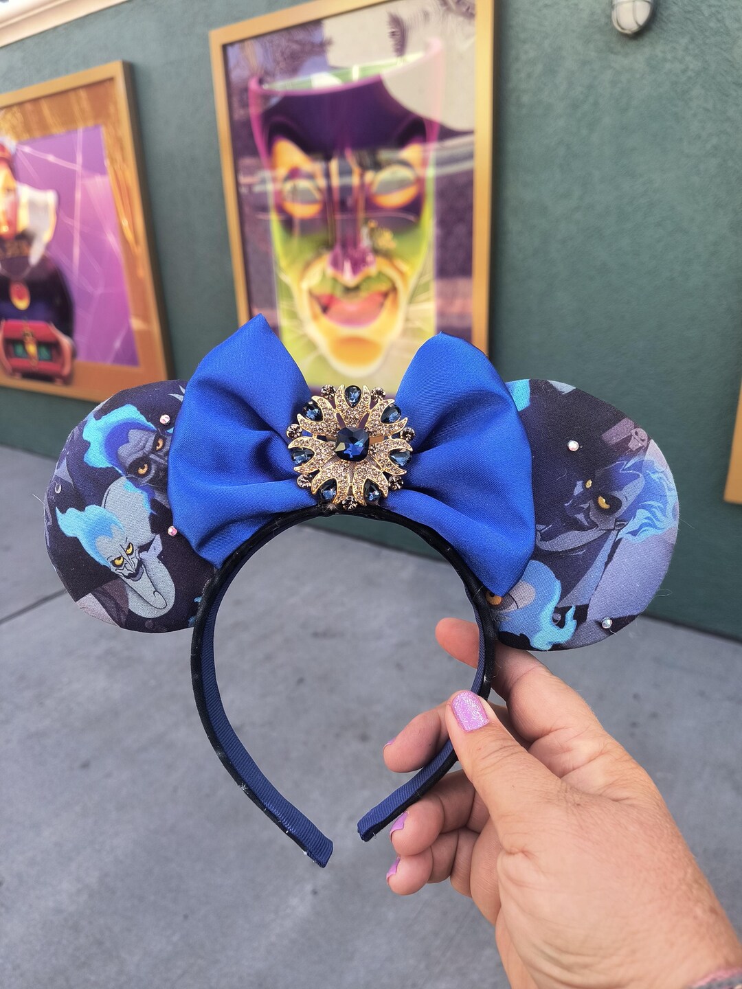 Hades Handmade Mickey Ears, Hercules Headband Mickey Ears - Etsy