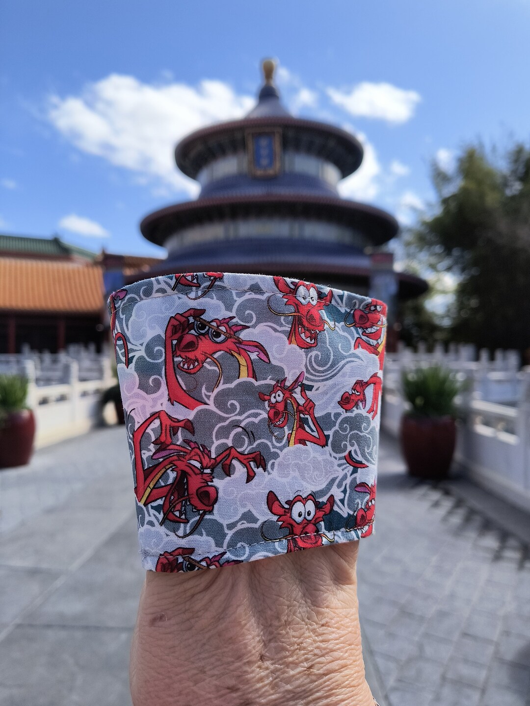 Mushu Coffee Cozy, Mulan Coffee Cozy, Epcot China Drink Cozy, Magic ...