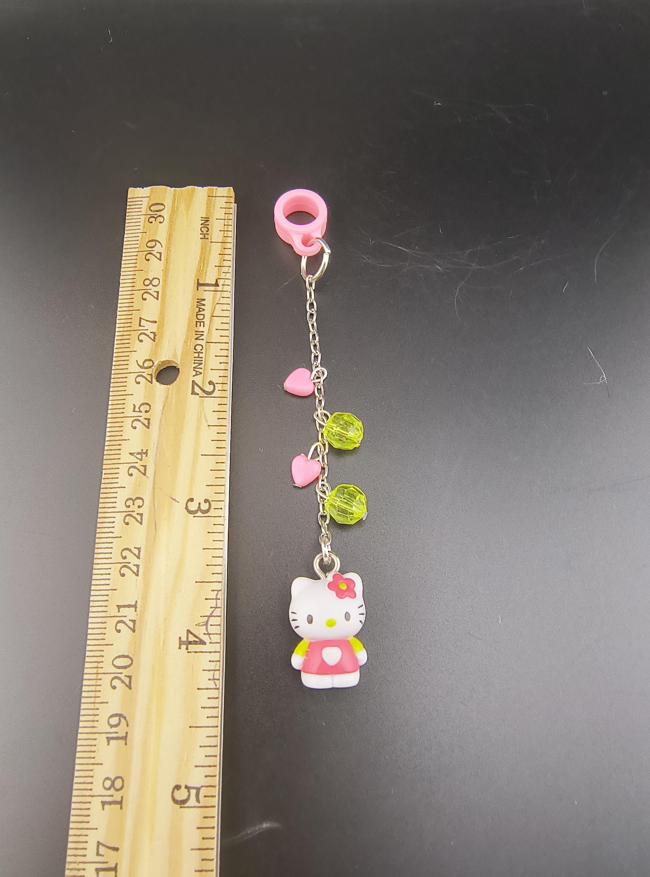 Hello Kitty Dangle, Kitty Straw Charm, Fancy Straw Bling, Regular Straw ...