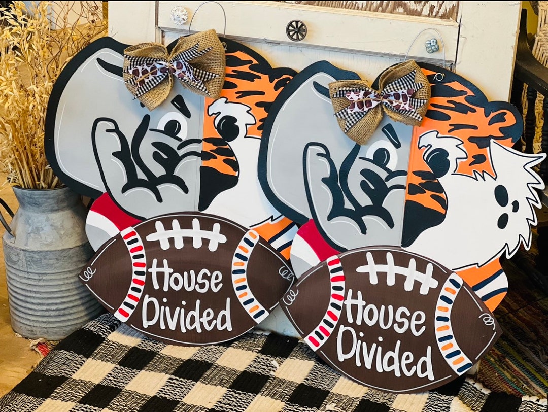 House Divided Football Doorhanger - Etsy