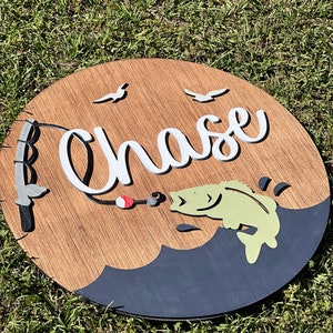 Fishing Baby Sign, Fish Baby Doorhanger - Etsy