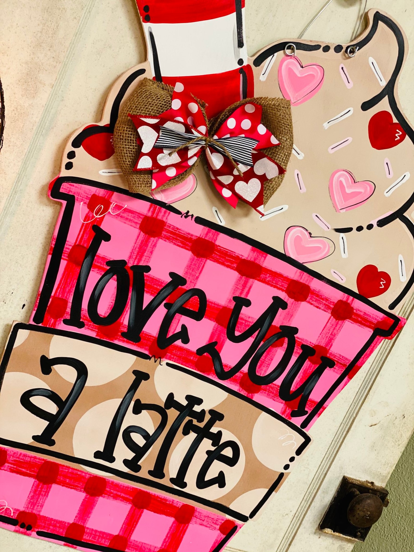 Love You A Latte Doorhanger - Etsy