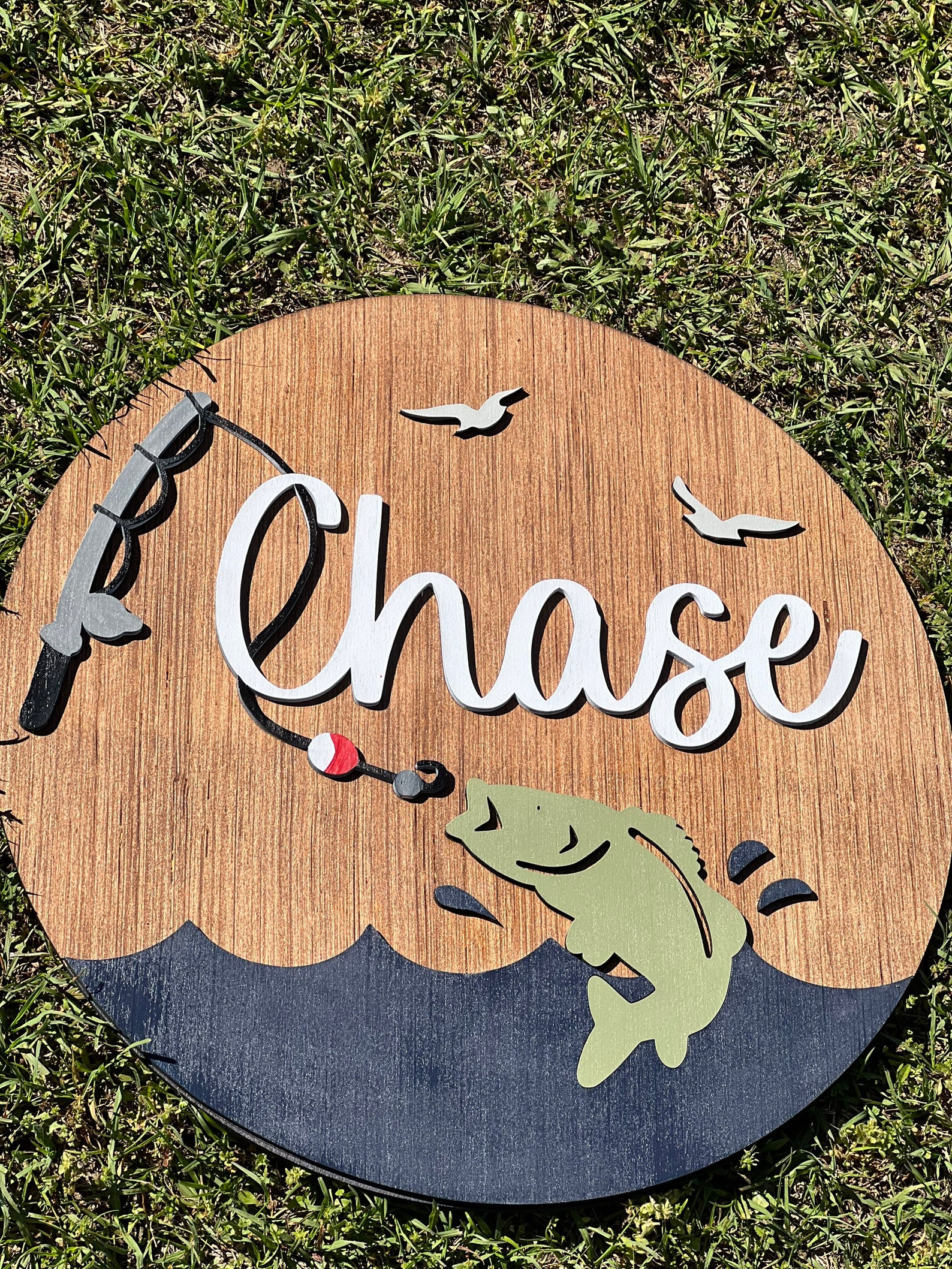 Fishing Baby Sign, Fish Baby Doorhanger - Etsy