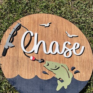Fishing Baby Sign, Fish Baby Doorhanger - Etsy