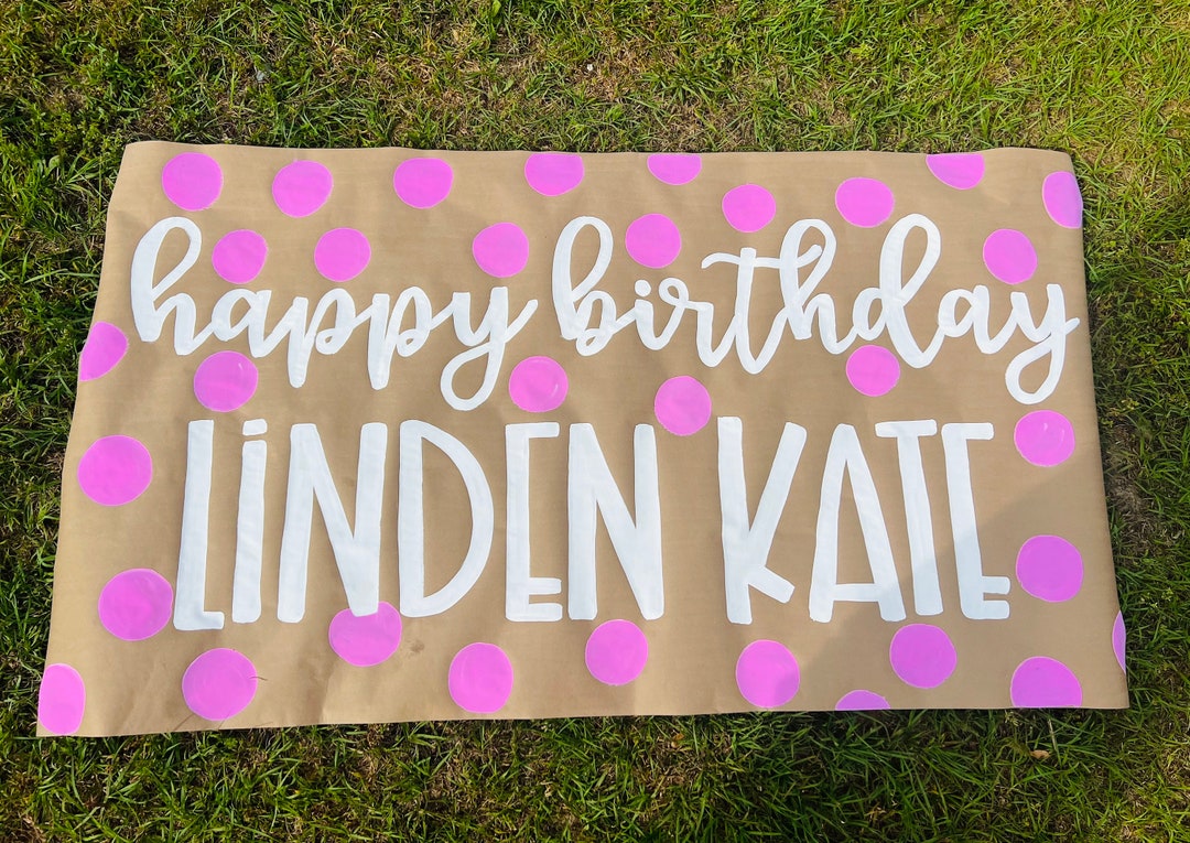 Party Banner- Birthday Banner- Kraft Paper Banner- Party Decor- Party ...