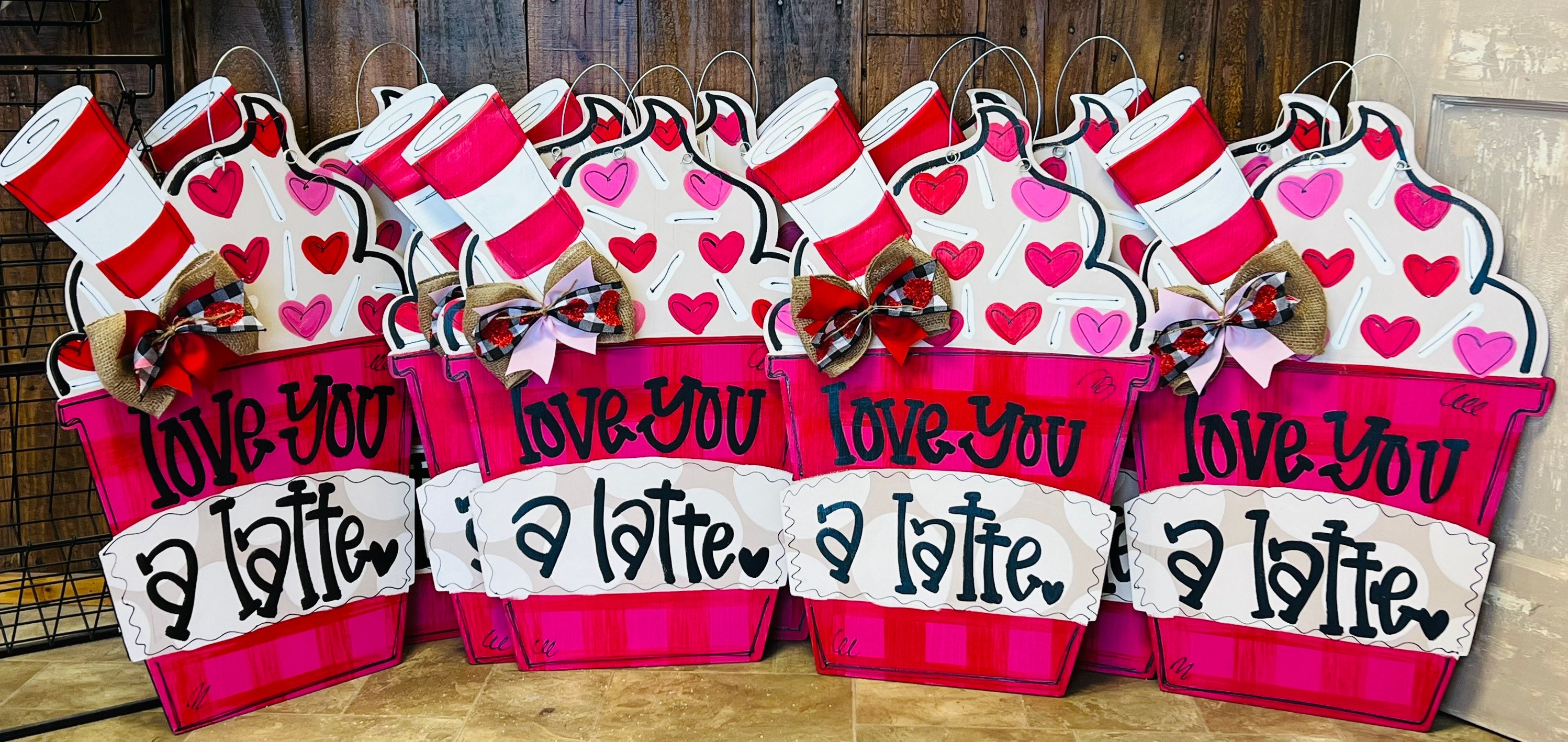 Love You A Latte Doorhanger - Etsy