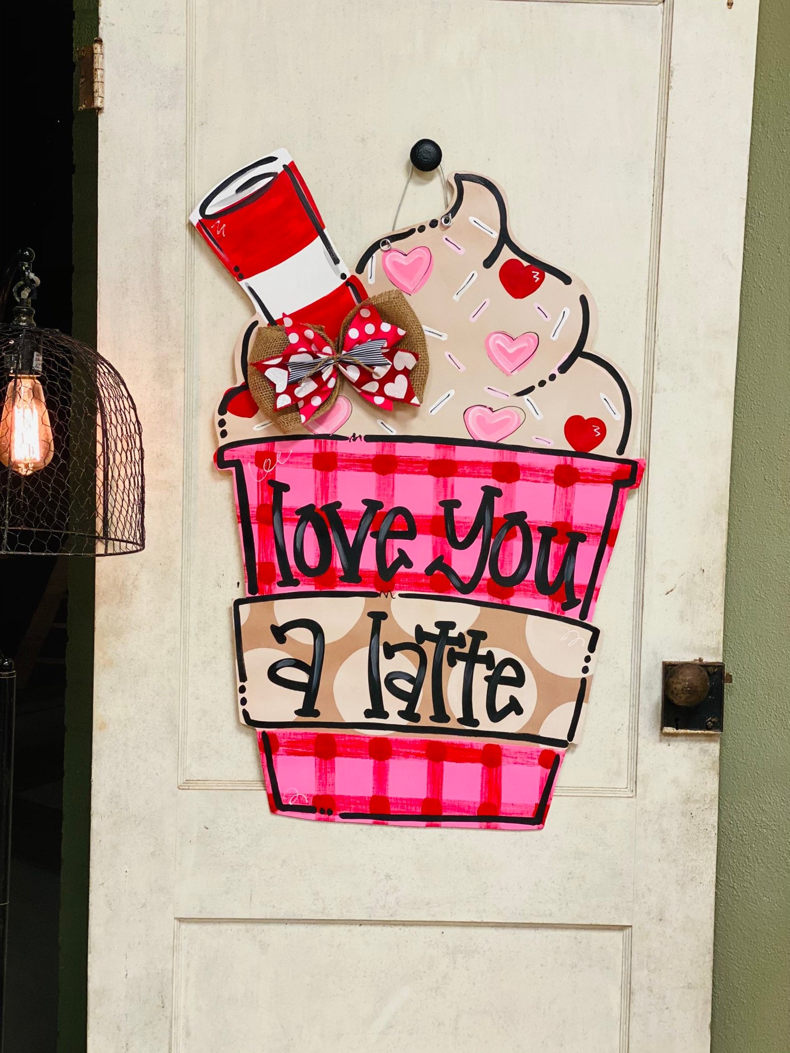 Love You A Latte Doorhanger - Etsy