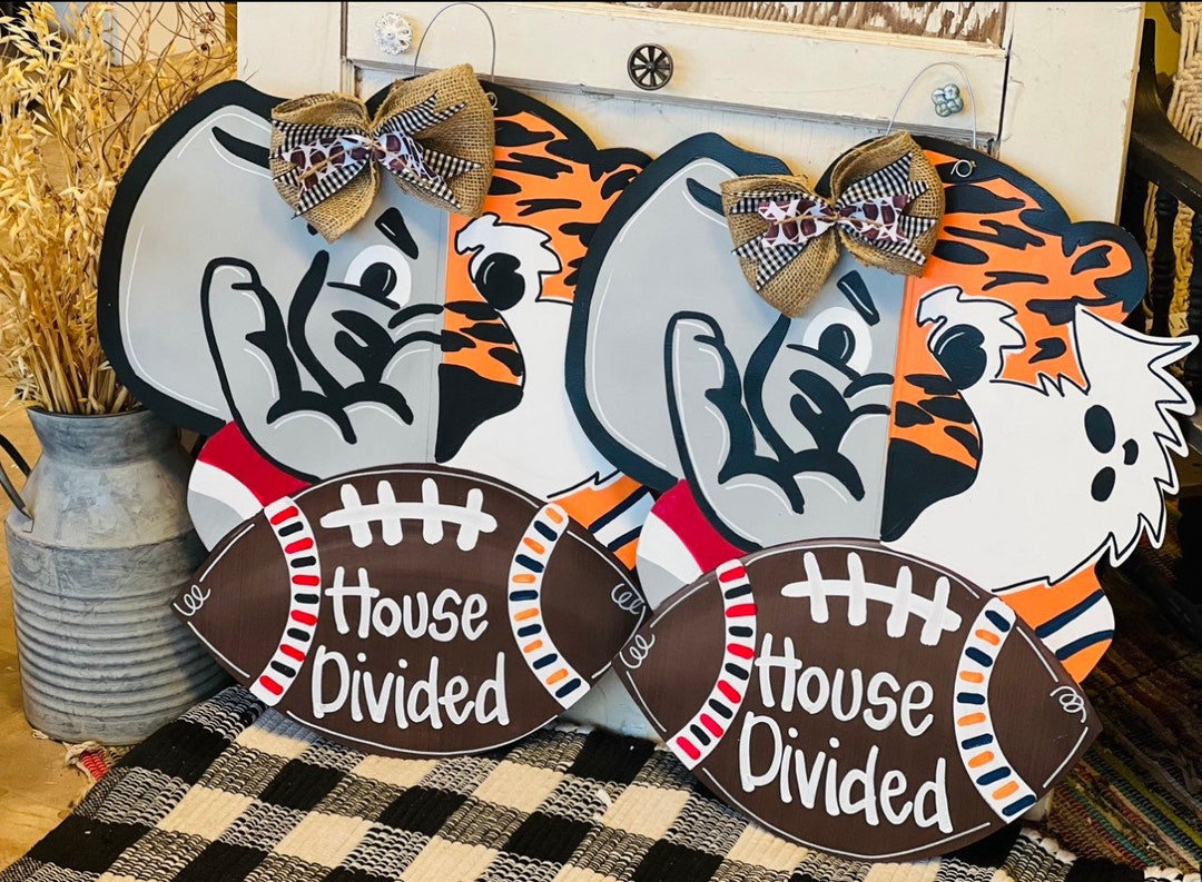 House Divided Football Doorhanger - Etsy