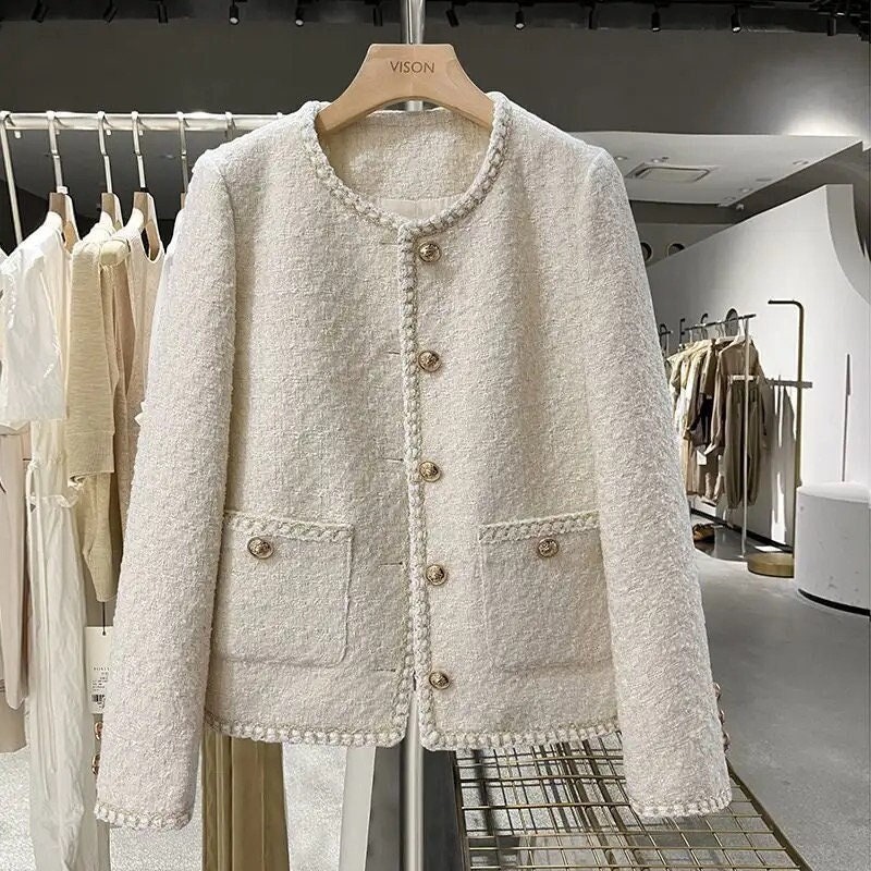 Elegant White Tweed Jacket Blazer Short Coat White - Etsy