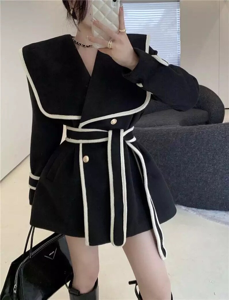 Elegant Pearl Coat Short Office Coat Warm Winter - Etsy